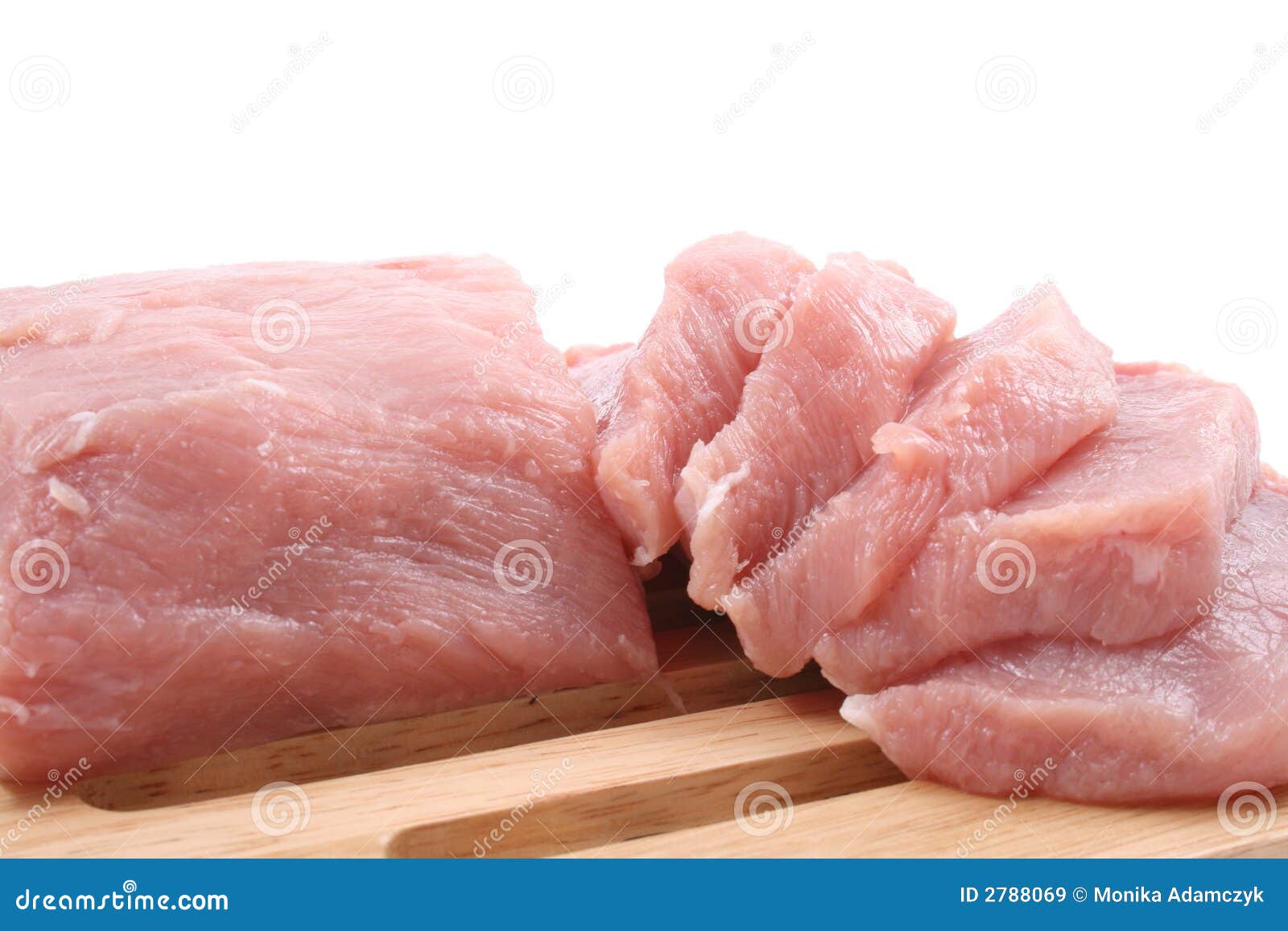 Boneless Pork Loin Joint Tied With String On The Oven Tray, Raw Meat ...