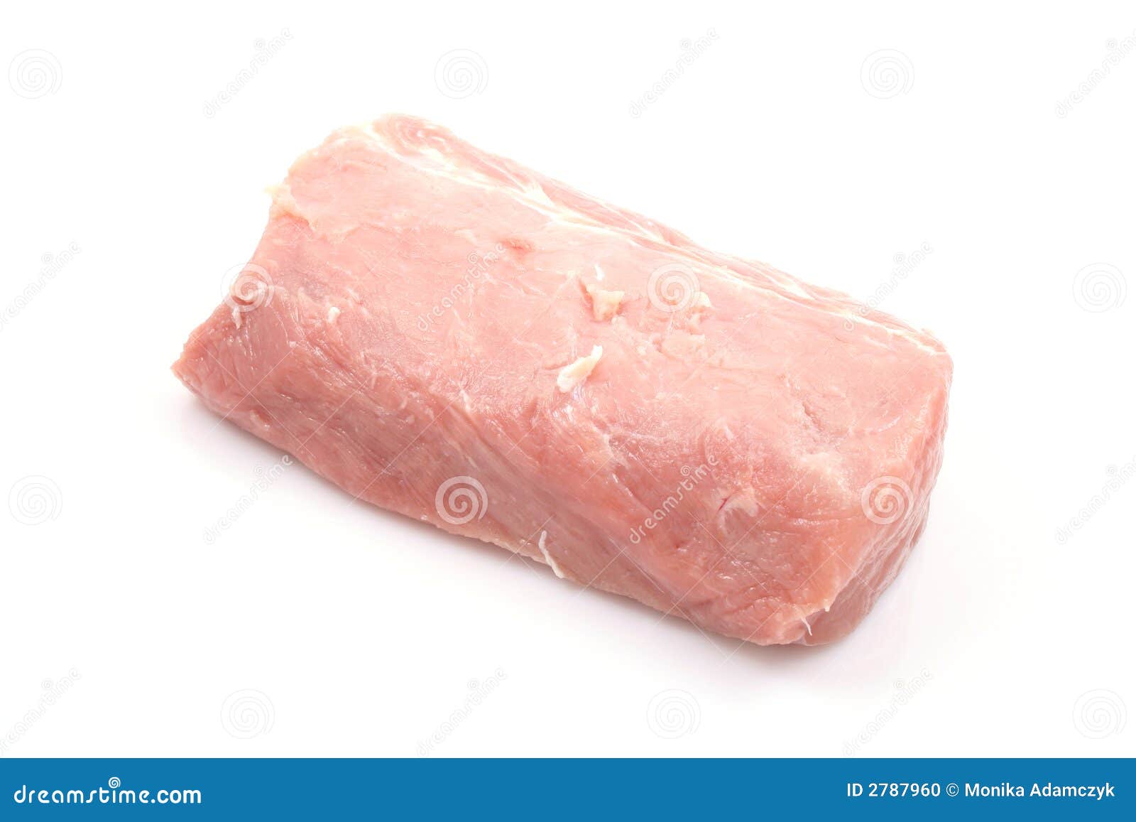 Boneless Pork Loin Joint Tied With String On The Oven Tray, Raw Meat ...
