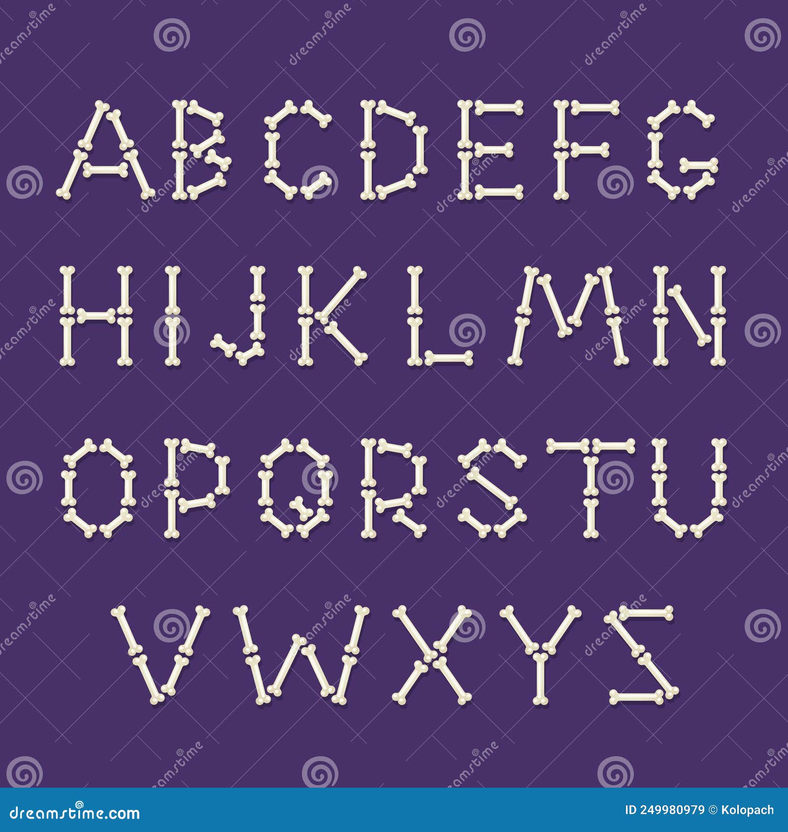 Bones Alphabet Stock Photography | CartoonDealer.com #35386466