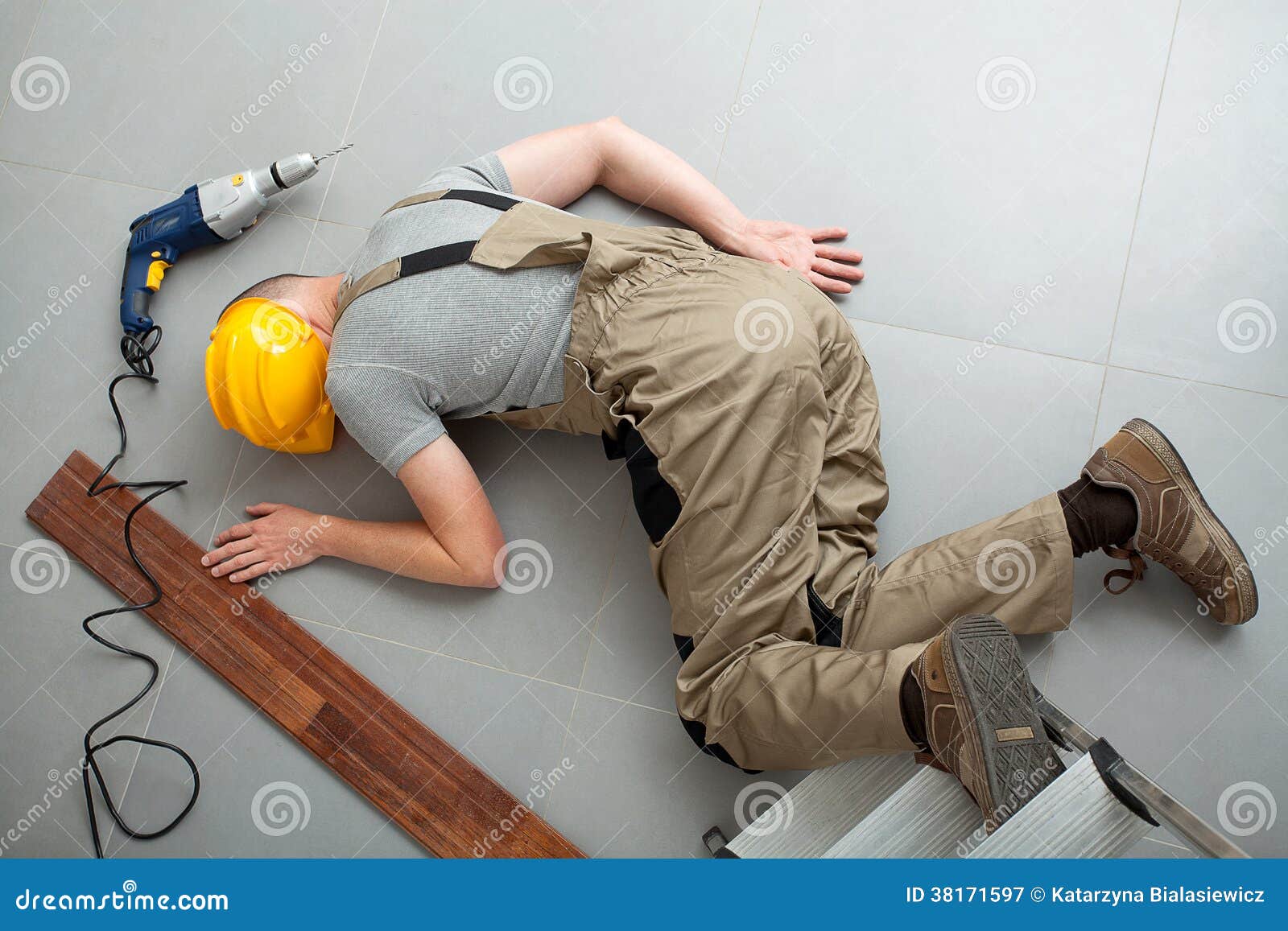Bones braking fall stock image. Image of ladder, floor - 38171597