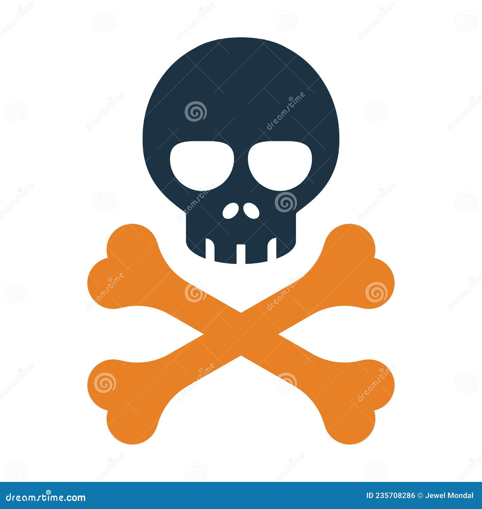 Bones, Dead, Death, Skeleton, Warning Icon. Editable Vector Graphics ...