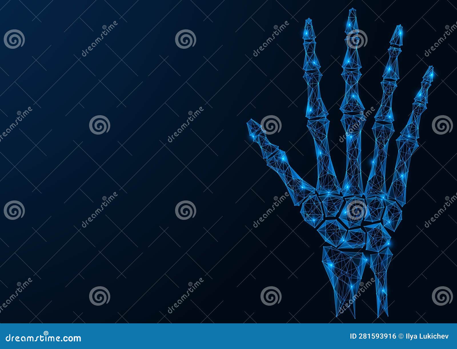 Bones of the hand. stock vector. Illustration of anatomy - 281593916