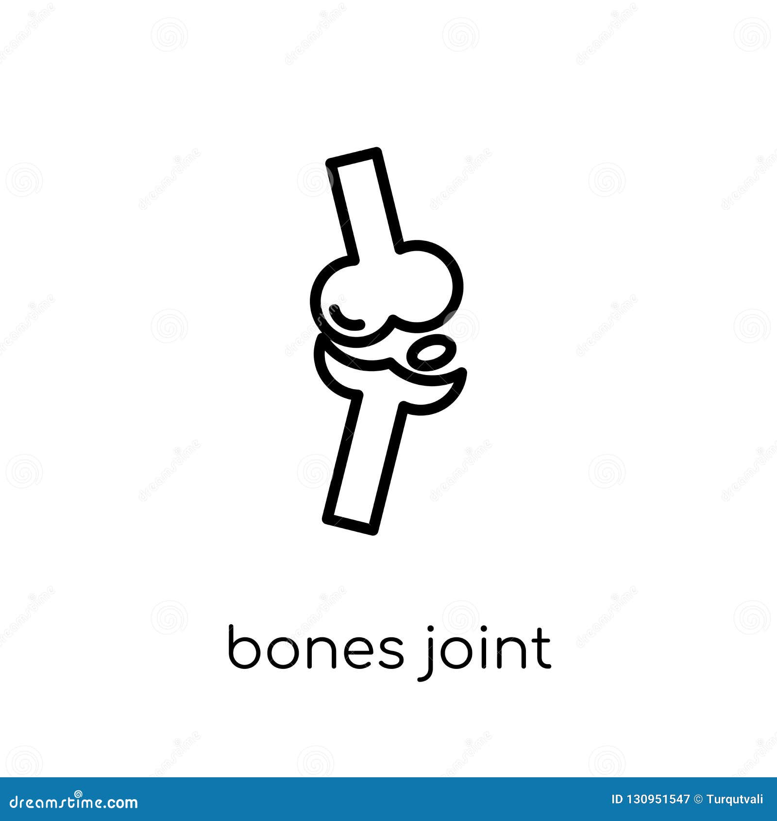 Bones Joint Icon. Thin Linear Bones Joint Outline Icon Isolated On ... Bones Joint Icon. Thin Linear Bones Joint Outline Icon Isolated On ...