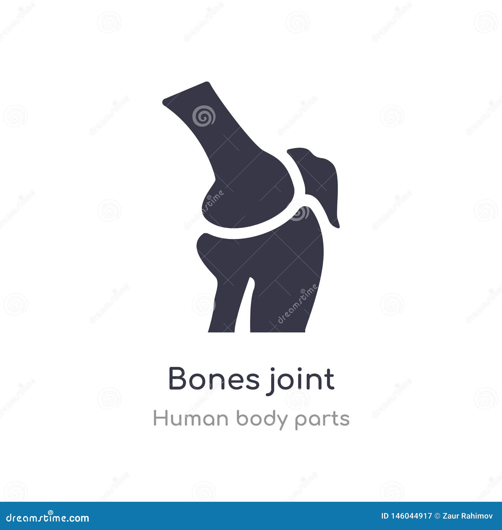 Bones Joint Icon. Thin Linear Bones Joint Outline Icon Isolated On ... Bones Joint Icon. Thin Linear Bones Joint Outline Icon Isolated On ...