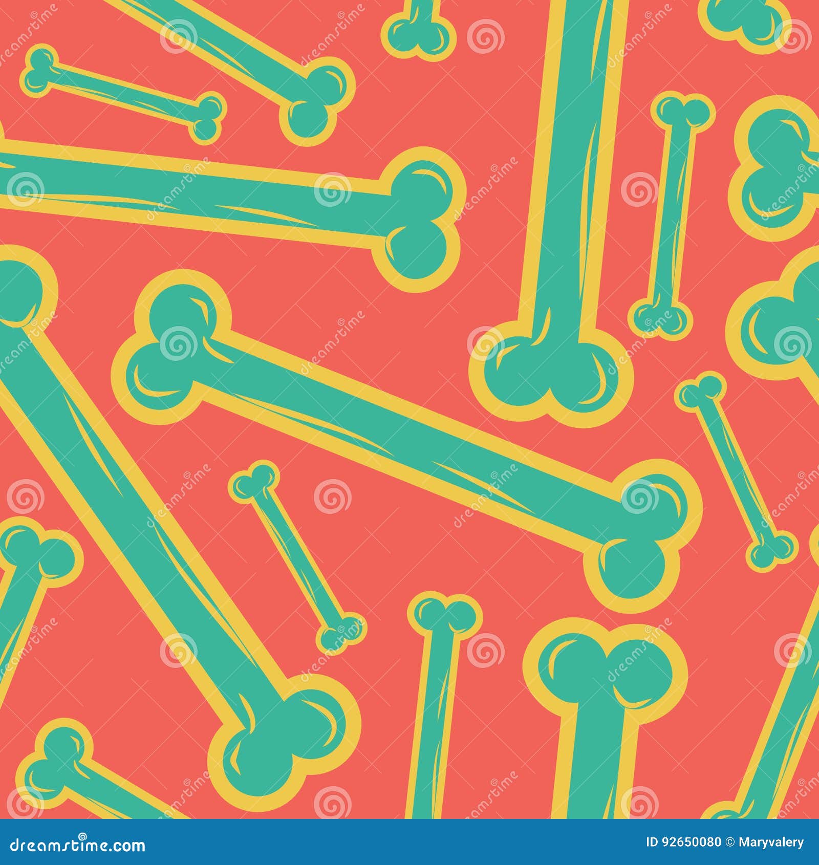 Bones Seamless Pattern. Bone Ornament Stock Vector - Illustration of ...