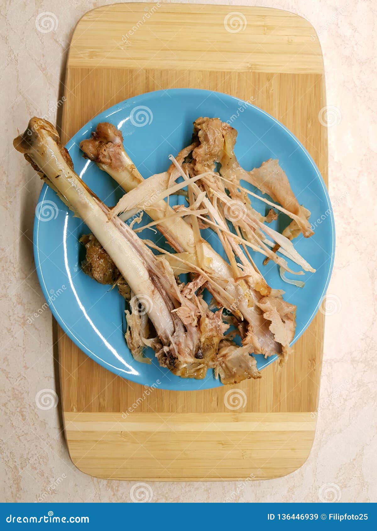Bones of turkey stock image. Image of eating, closeup - 136446939