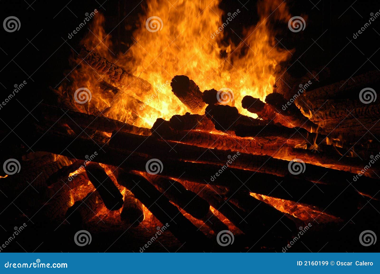 Bonfire stock image. Image of fire, trunks, bonfire, spain - 2160199
