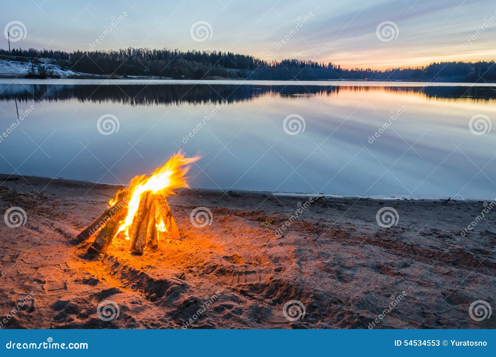 Bonfire On Sand, Adobe Rgb Stock Photography | CartoonDealer.com #201945836