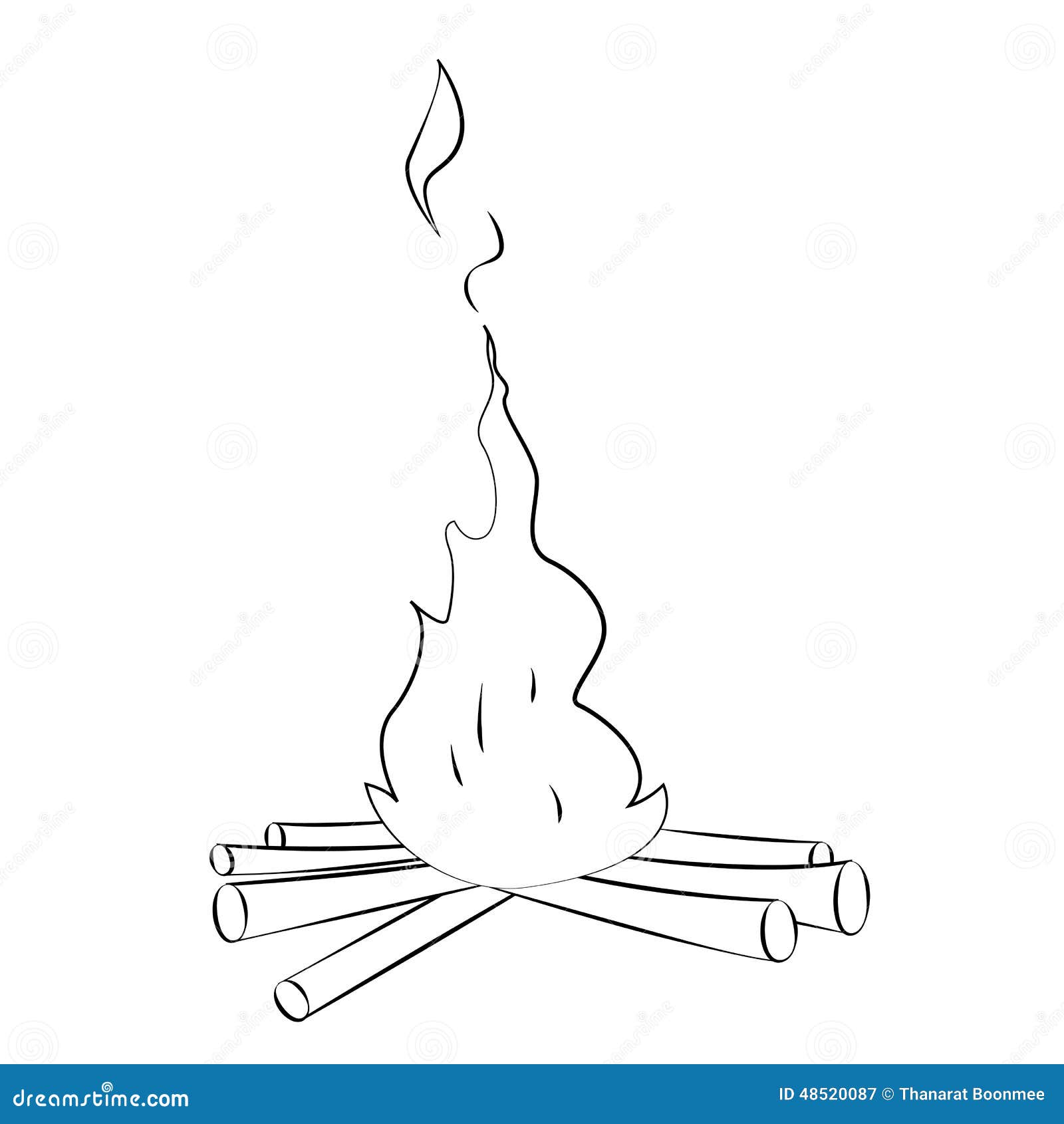 Bonfire stock vector. Illustration of light, graphic - 48520087