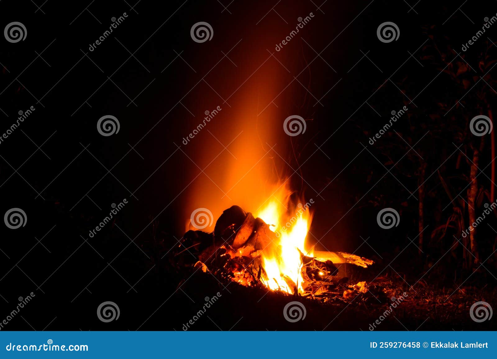 Bonfire Burn and Exploded stock photo. Image of action - 259276458