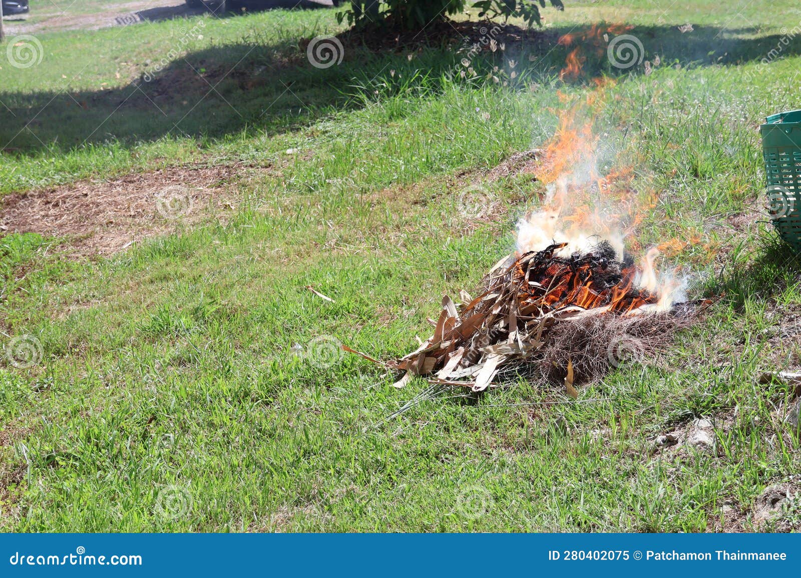 A Bonfire Burning Dry Grass and Leaf Fragments, a Fire-prone and ...