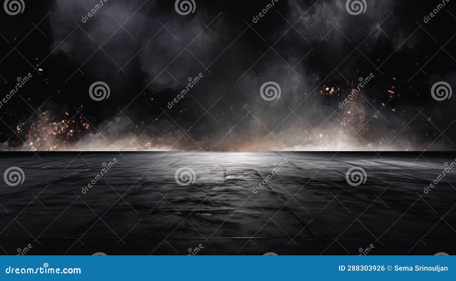 A Bonfire is Burning in an Empty Warehouse. - Generative Ai Stock ...