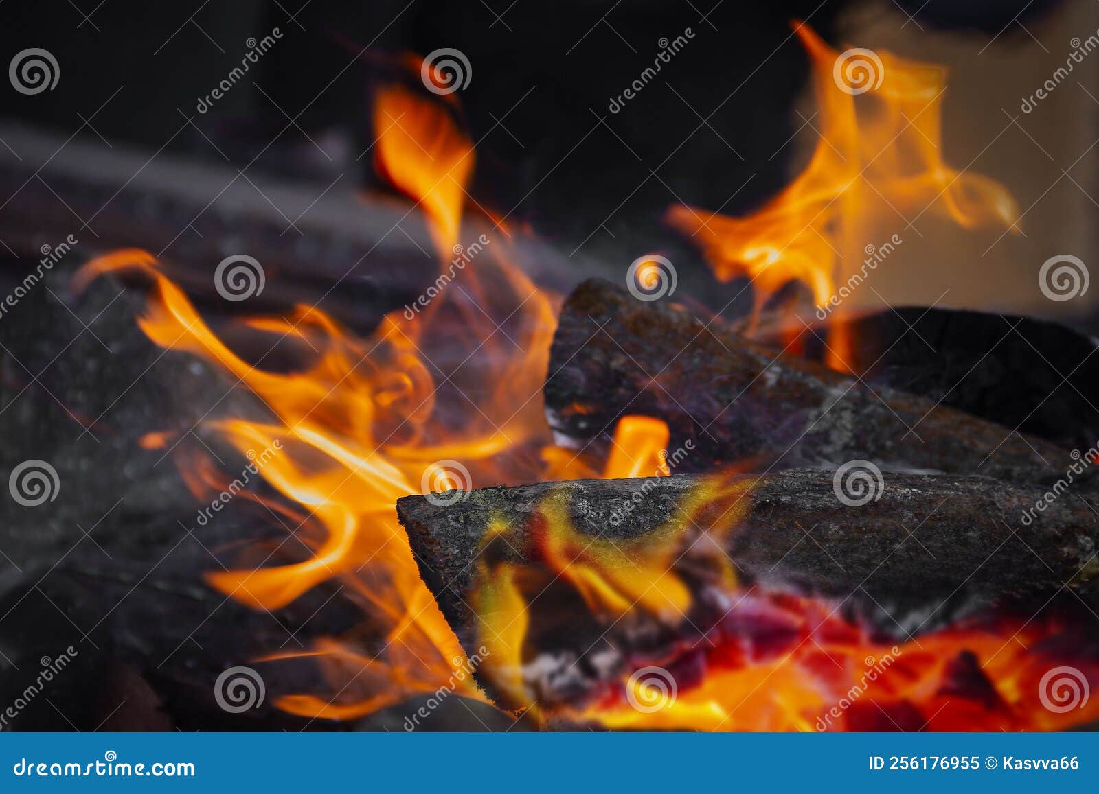 Bonfire, Burning Tree, Flame, Hearth. the Concept of Wood-burning ...