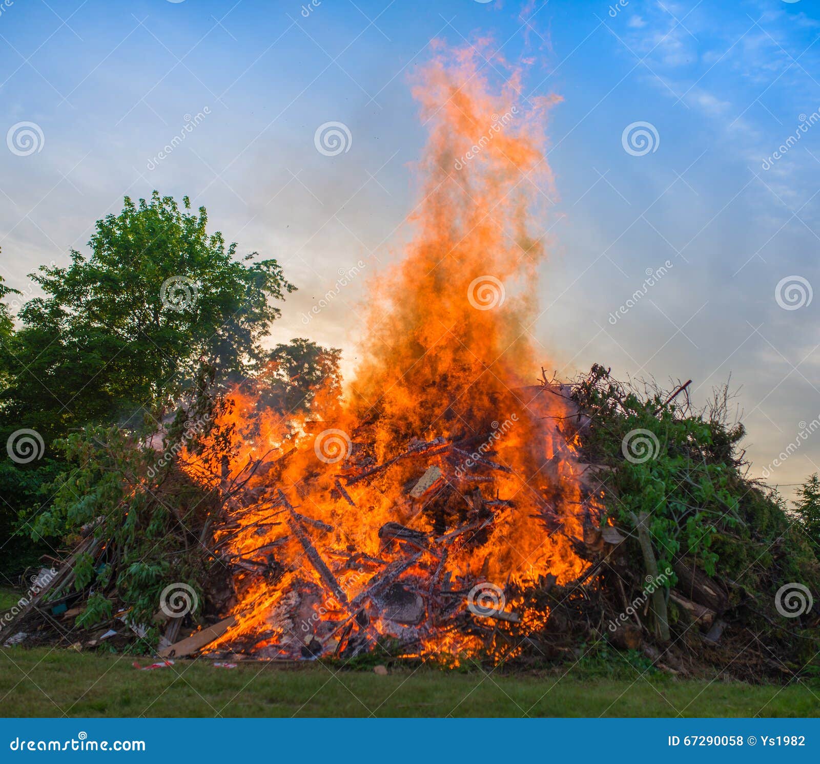 Bonfire at a Camp in Natural Surroundings Stock Photo - Image of orange ...