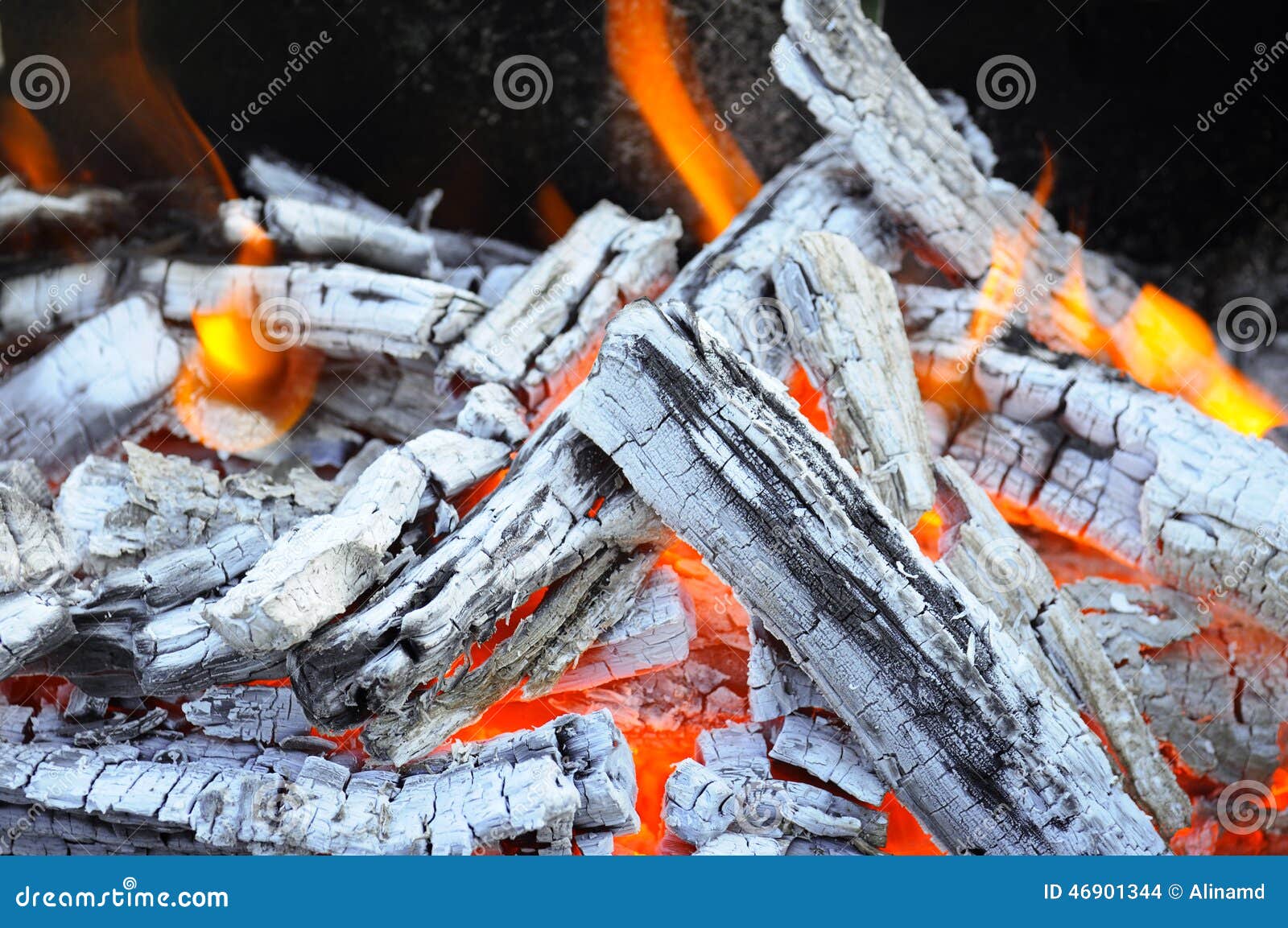 Bonfire, fire and ash stock photo. Image of closeup, heat - 46901344