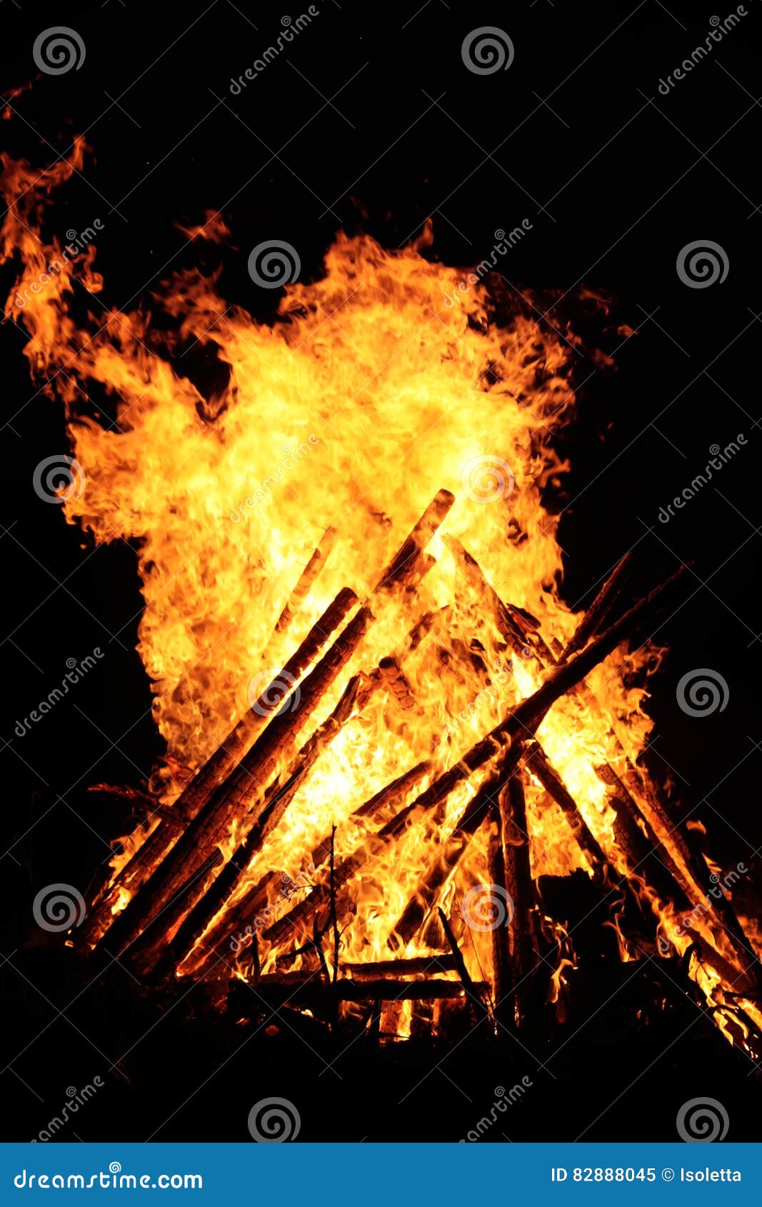 Bonfire flame outdoors stock image. Image of dangerous - 82888045