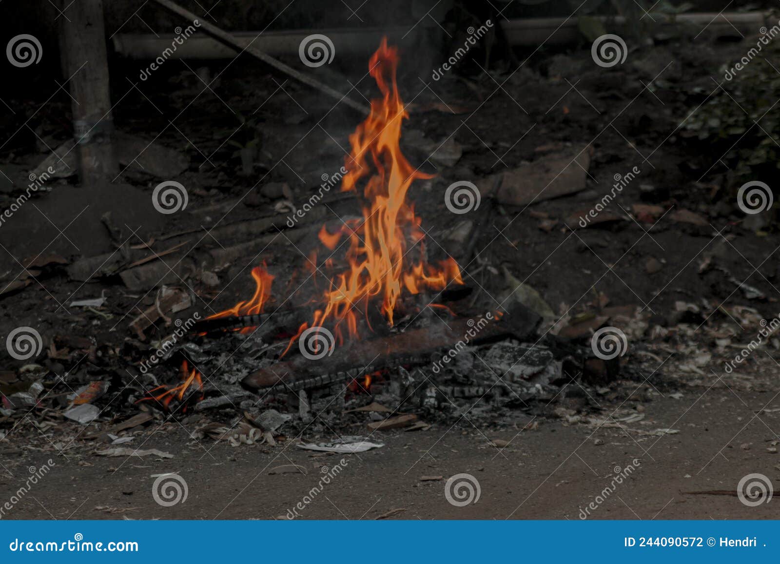 Bonfire in Front of the House Stock Photo - Image of screenshot ...