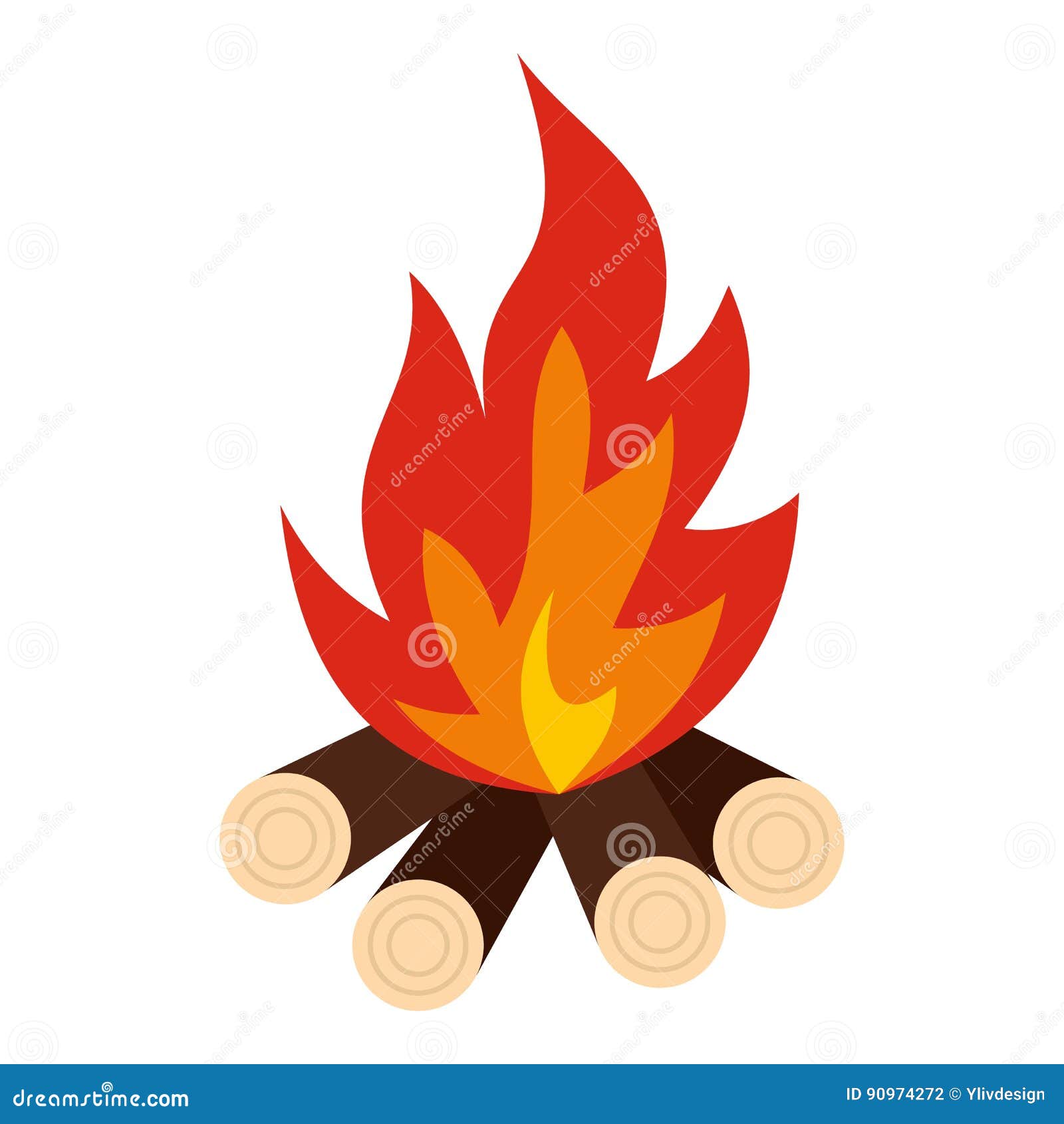 Bonfire icon isolated stock vector. Illustration of isolated - 90974272