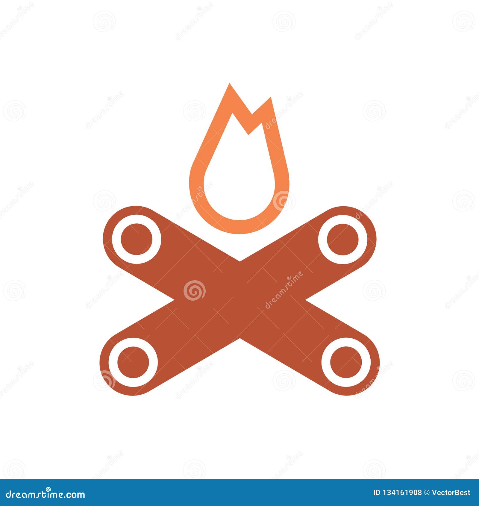 Bonfire Icon Vector Sign and Symbol Isolated on White Background Stock ...