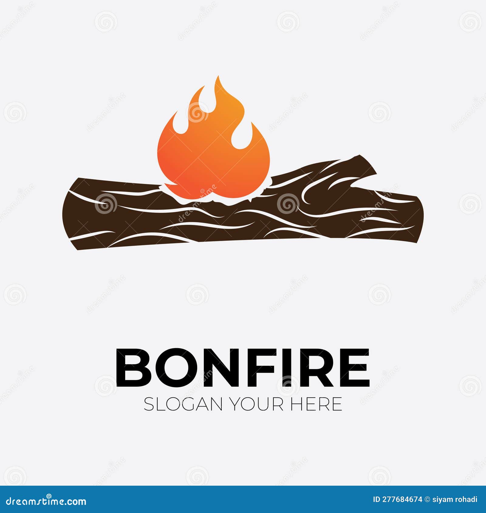 Bonfire Logo Design Template Illustration Stock Vector - Illustration ...