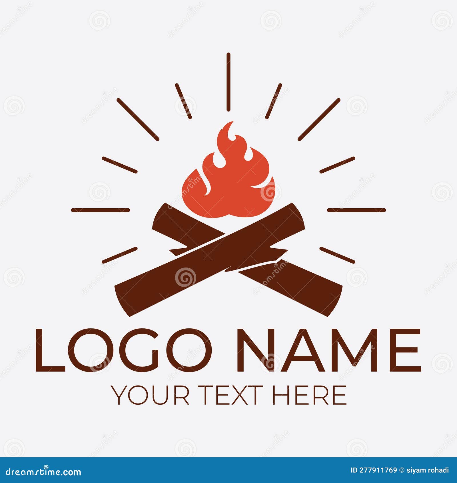Bonfire Logo Design Template Illustration Stock Vector - Illustration ...