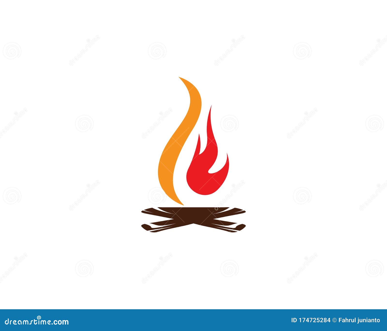 Bonfire Logo Design Vector Template Illustration Stock Illustration ...