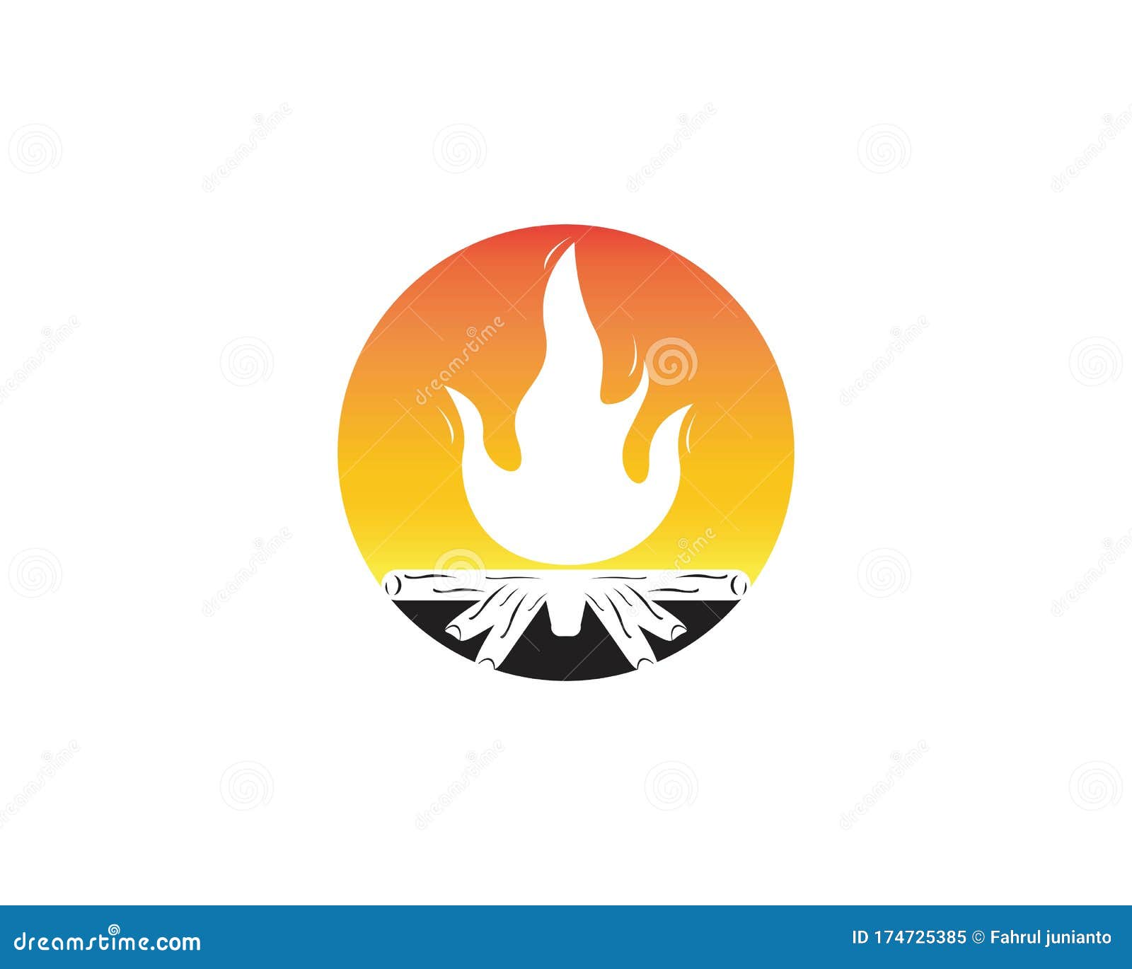 Bonfire Logo Design Vector Template Illustration Stock Illustration ...