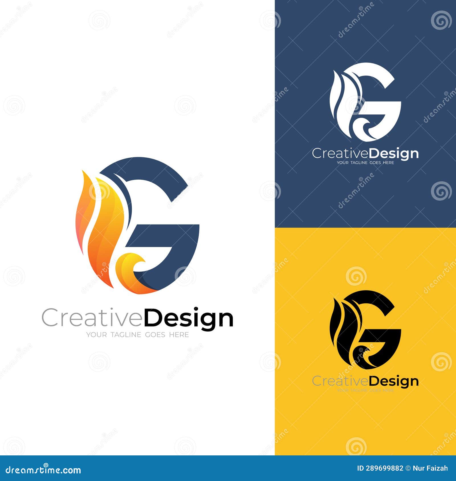 Bonfire Logo with Letter G Design Template, Simple Icons Stock Vector ...