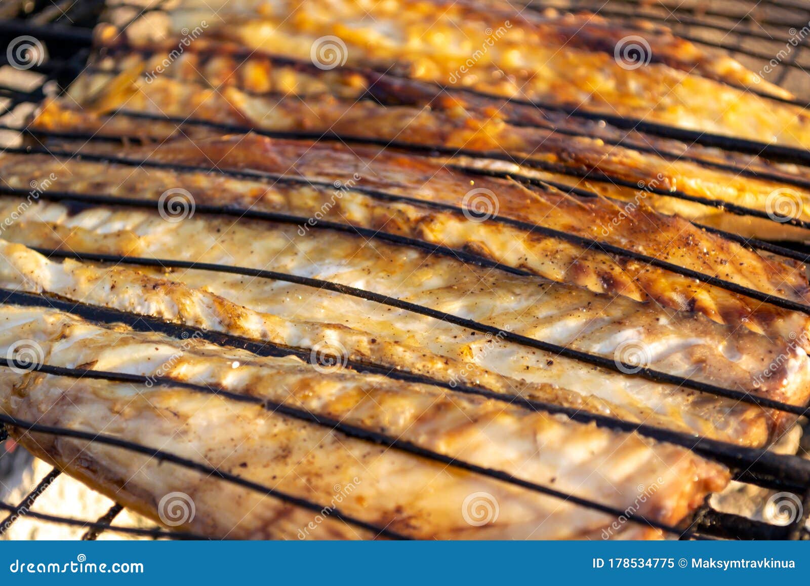 Bonfire mackerel fish stock image. Image of fire, healthy - 178534775