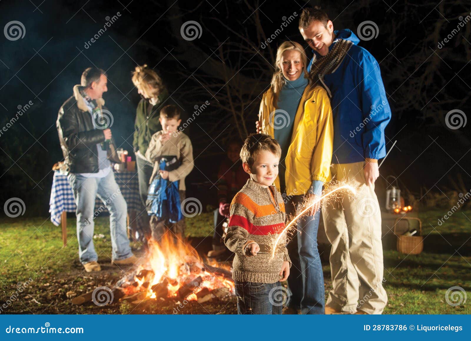 Bonfire Night stock photo. Image of attractive, family - 28783786