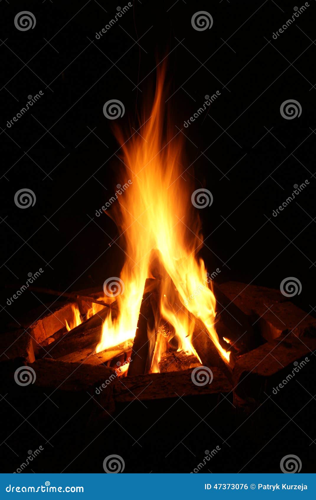 Bonfire night stock photo. Image of bonfire, bricks, circle - 47373076