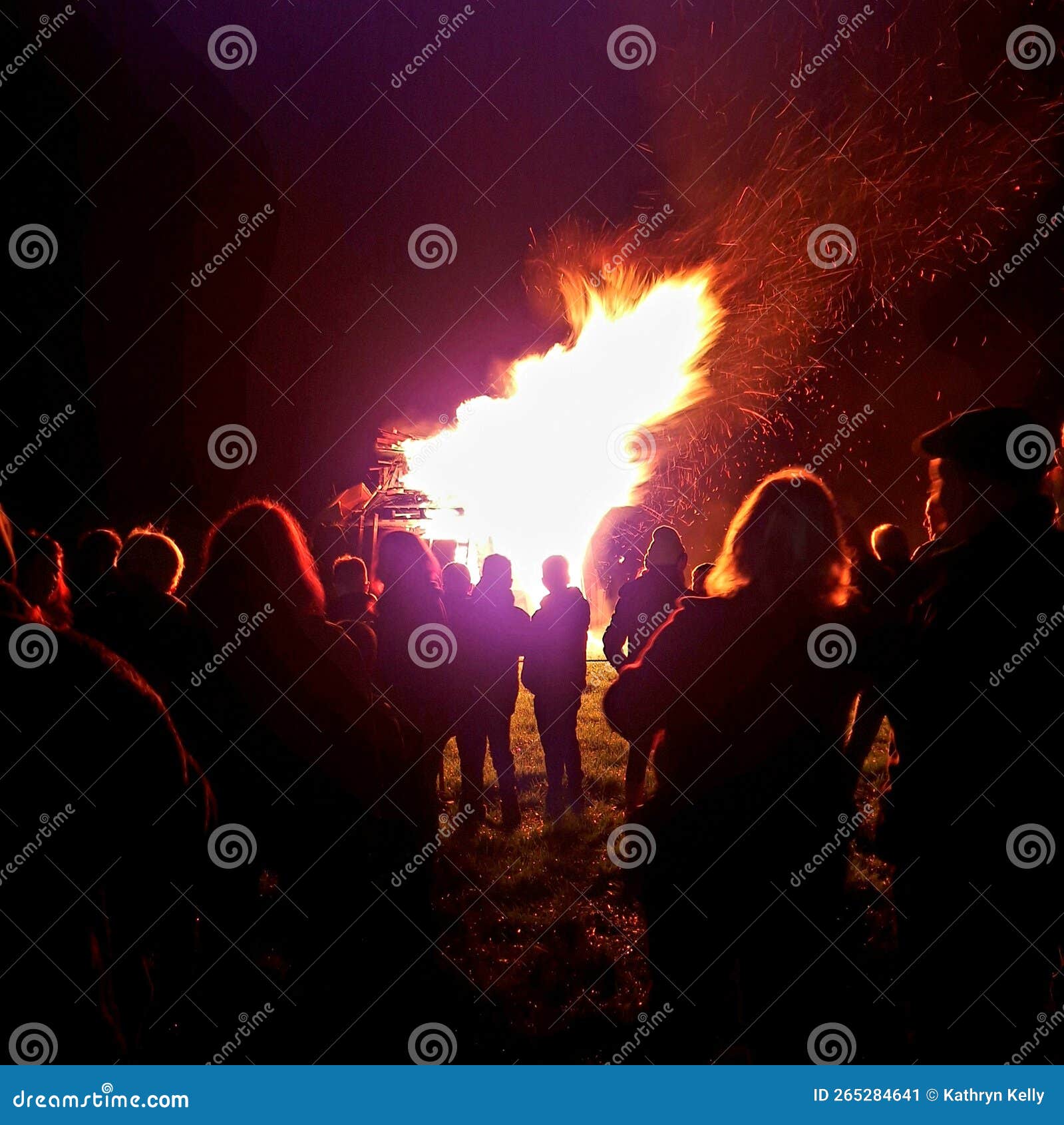 Bonfire Night Crowd stock image. Image of crowd, light - 265284641