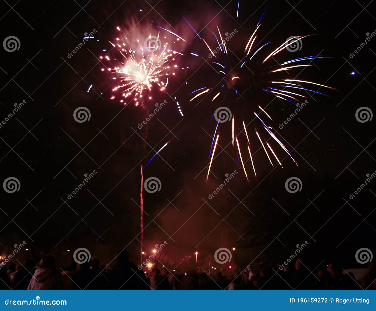Bonfire night fireworks stock photo. Image of throng - 196159272