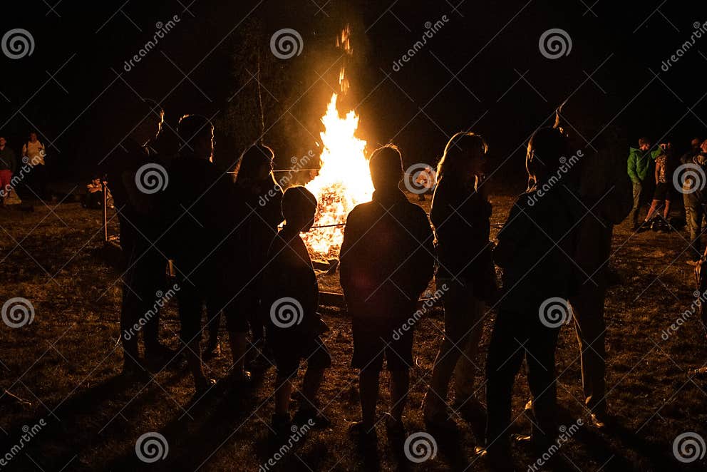 Bonfire stock image. Image of lithuania, pagan, joseph - 152474709