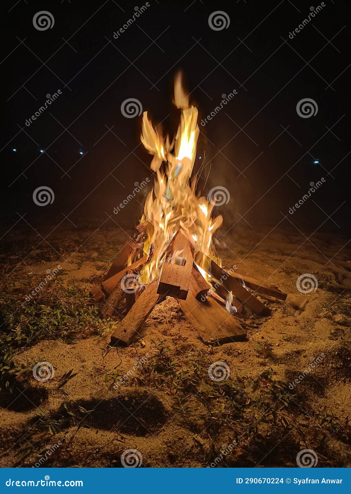 Bonfire stock photo. Image of yellow, fire, sparkler - 290670224