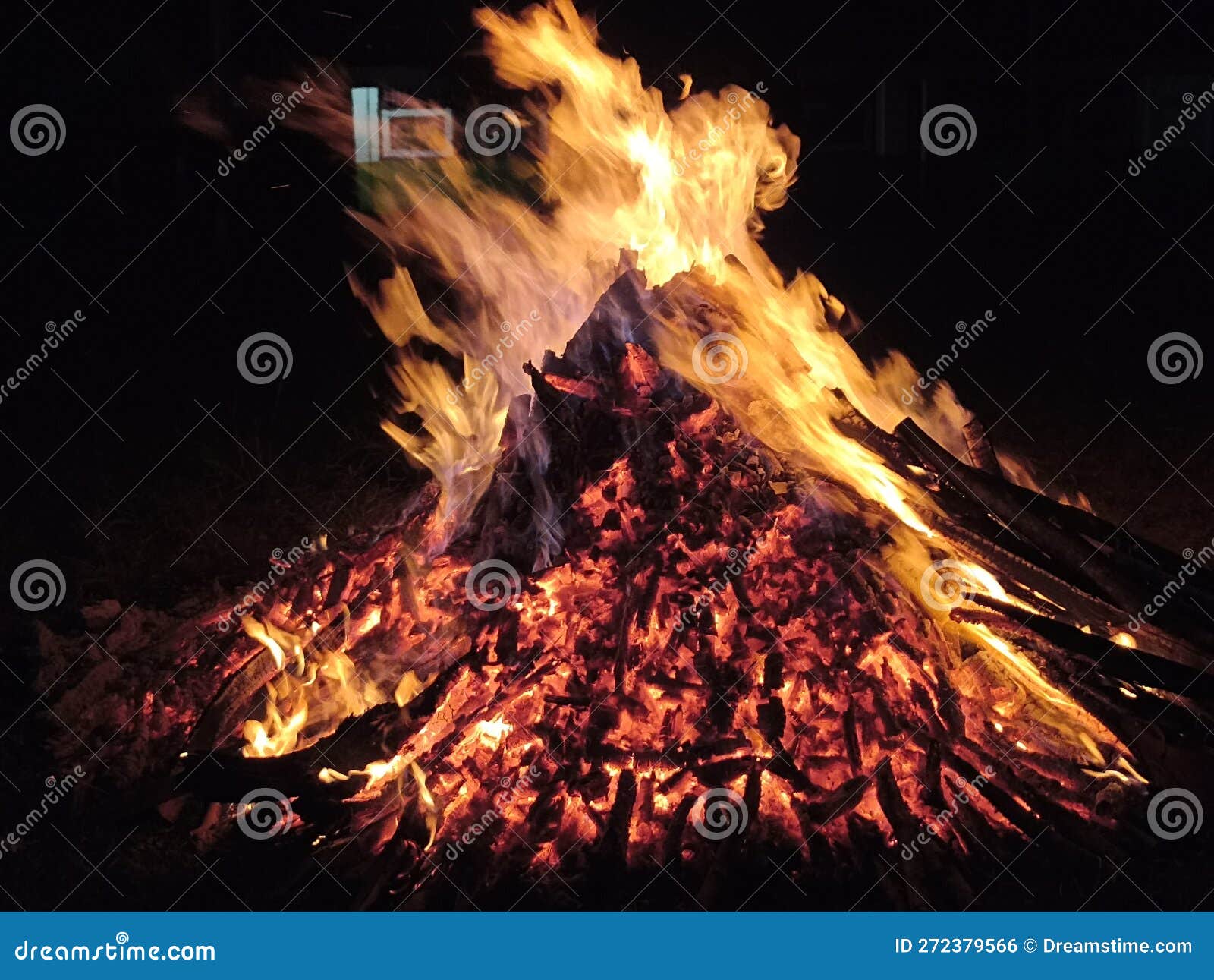 Bonfire at Scouts Inauguration of Junior High School Stock Photo ...