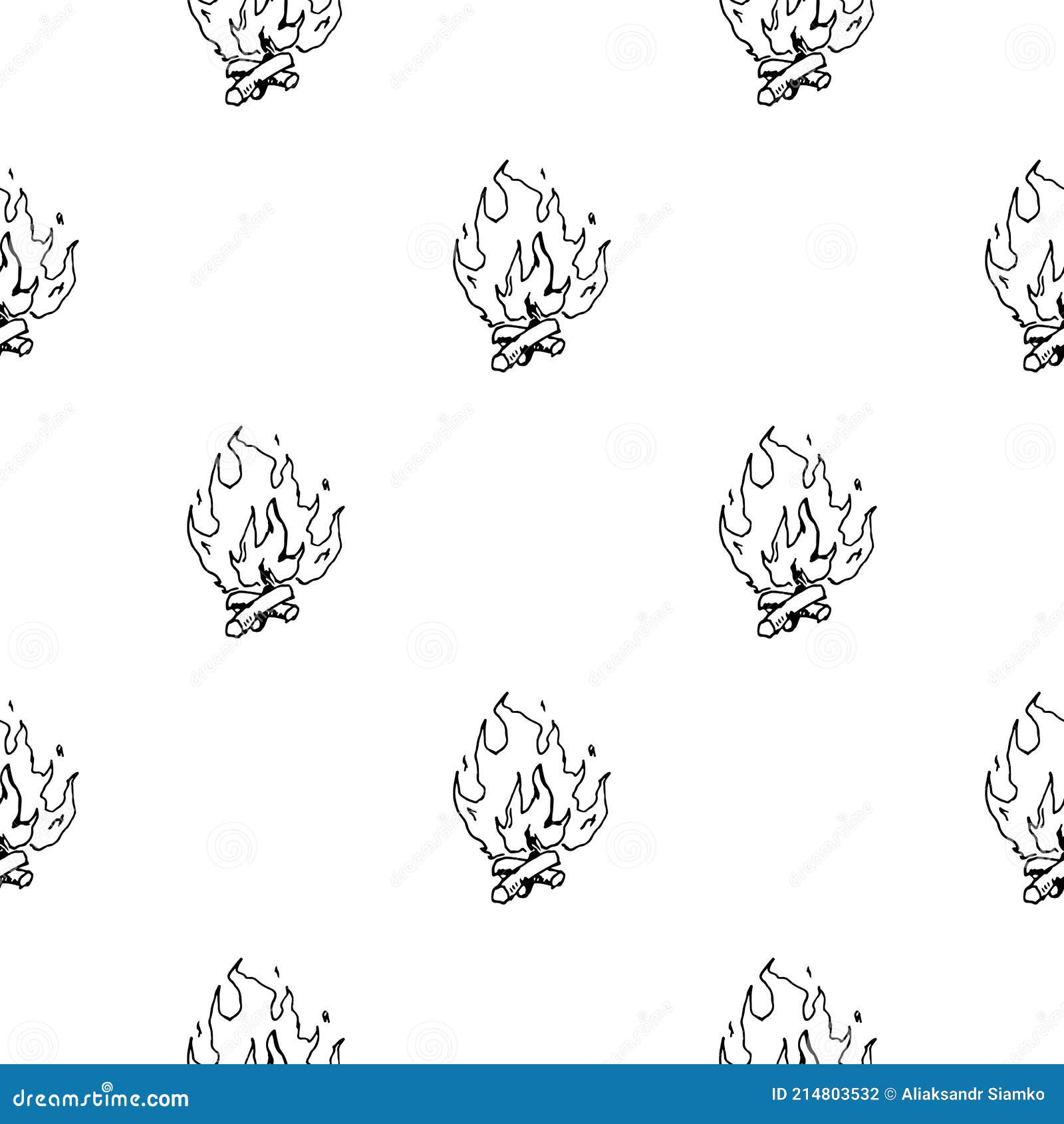 Bonfire Sketch. Doodle of Bonfire Vector Stock Vector - Illustration of ...