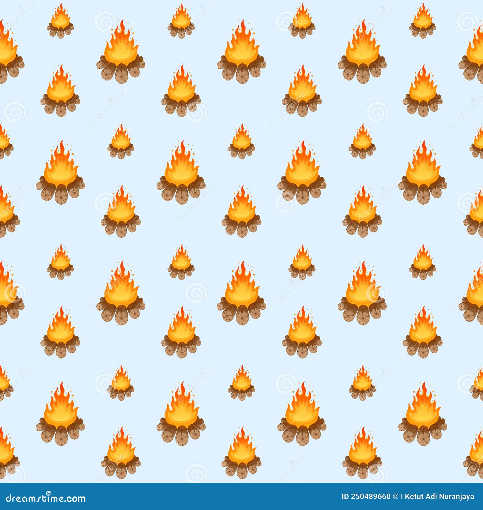 Bonfire Vector Seamless Pattern Stock Vector - Illustration of graphic ...