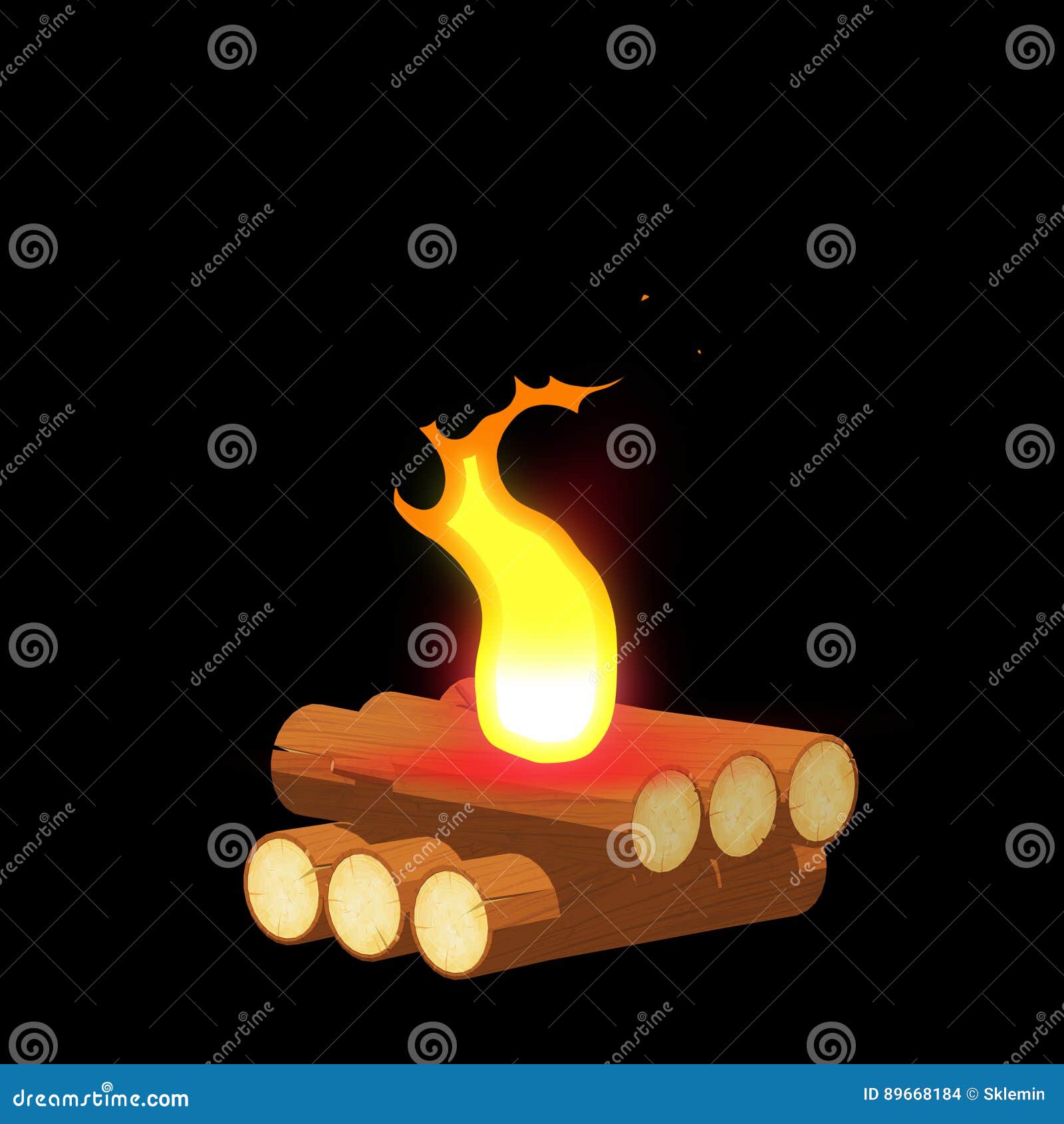 Bonfires In Cartoon Style Royalty-Free Stock Photography ...