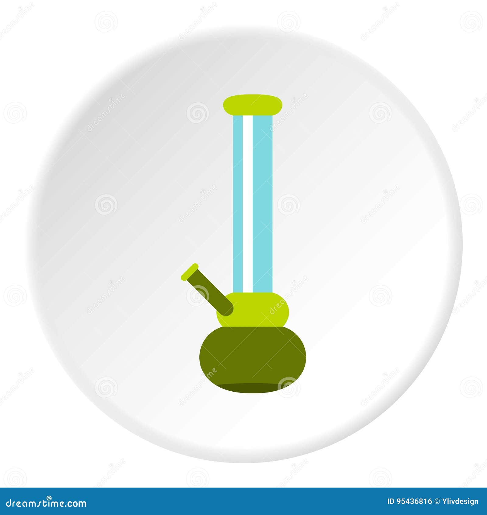 Bong for Smoking Icon Circle Stock Vector - Illustration of isolated ...