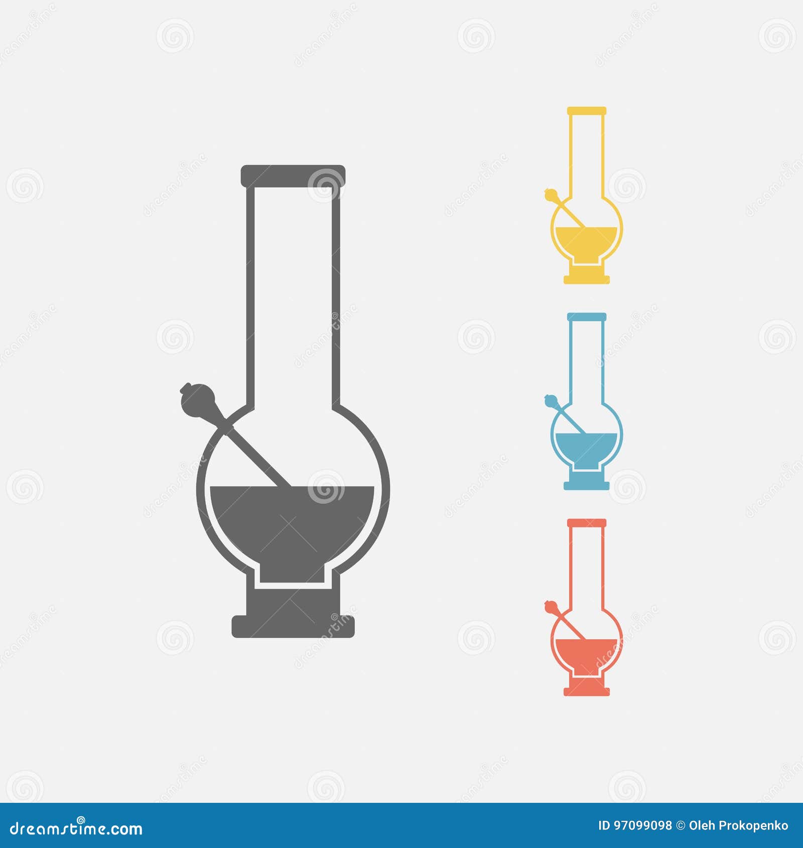 Bong for smoking icon stock vector. Illustration of hemp - 97099098