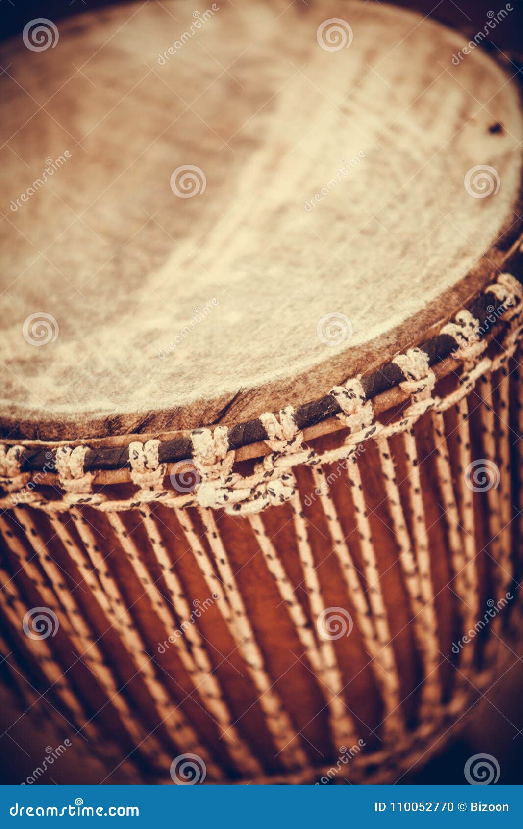 Bongo drum detail stock photo. Image of craft, tribal - 110052770
