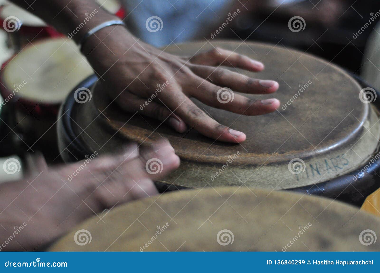 Bongo drum stock image. Image of player, bongo, instrument - 136840299