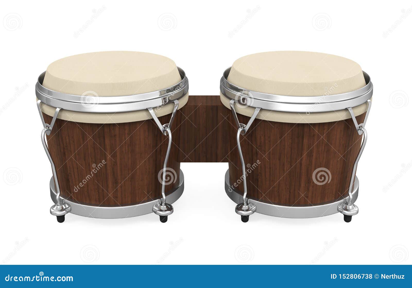Bongo Drum Instrument Isolated Stock Illustration - Illustration of ...