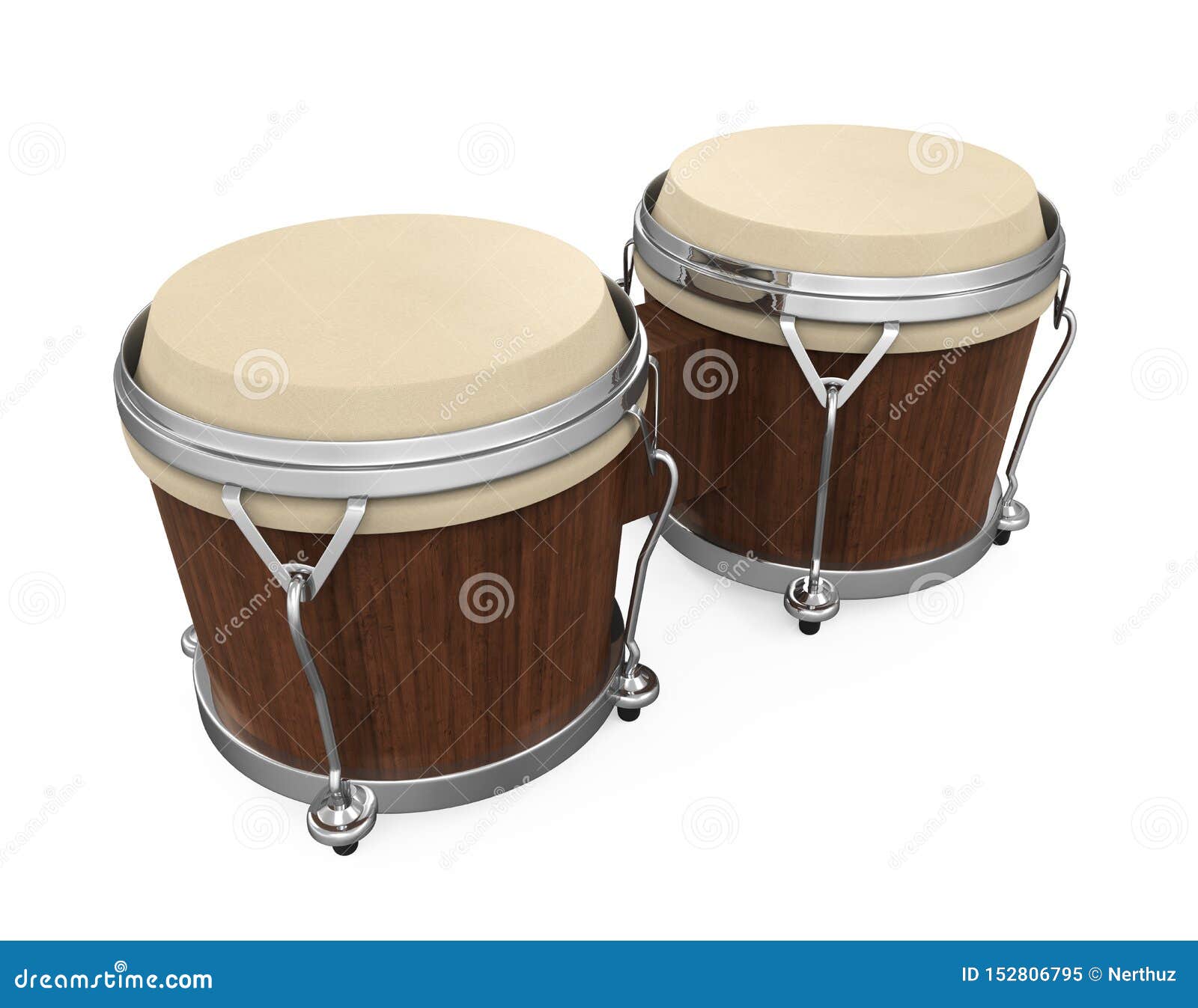 Bongo Drum Instrument Isolated Stock Illustration - Illustration of ...