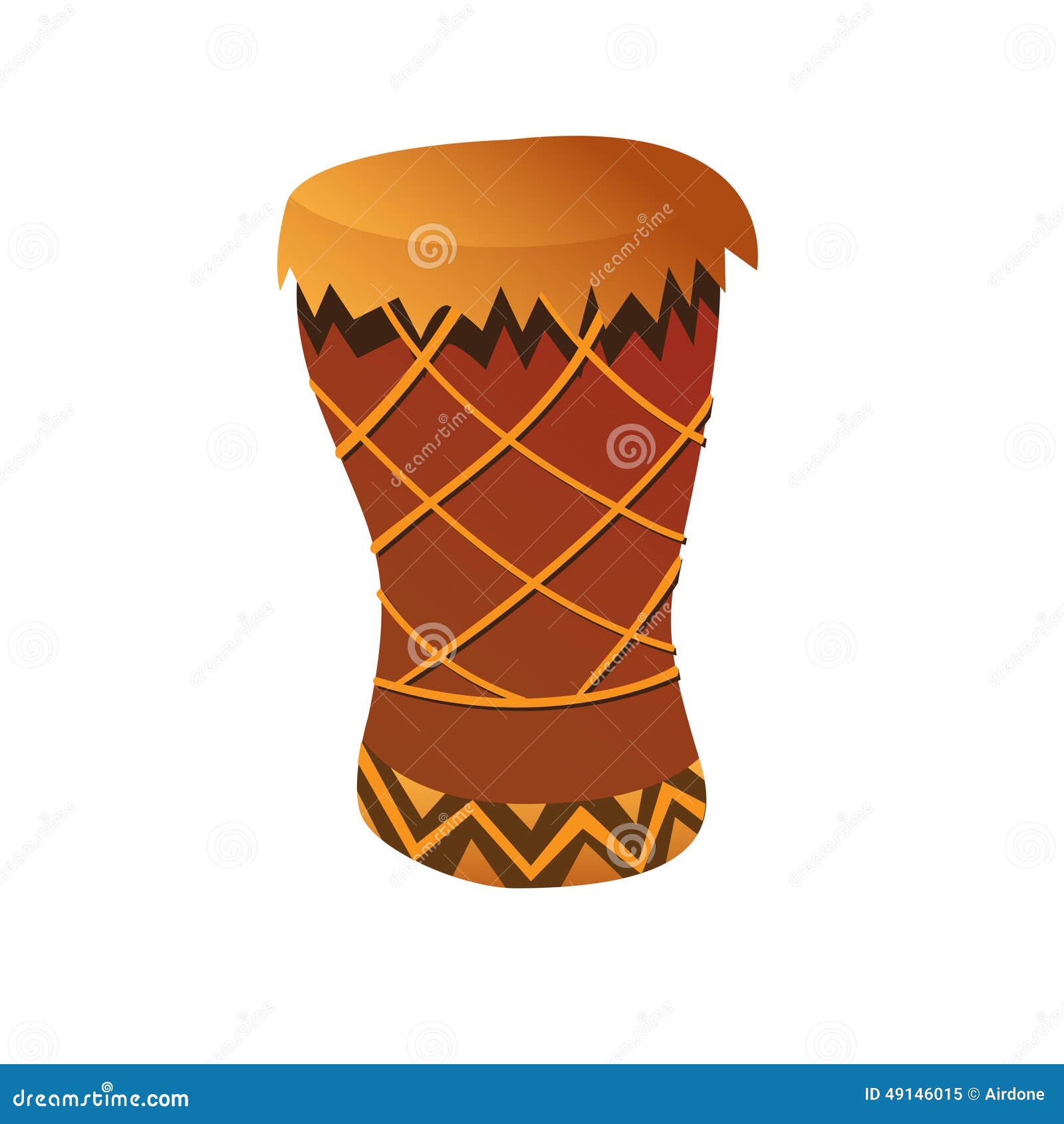 Bongo Standing On Two Legs Cartoon Character. Vector Illustration ...