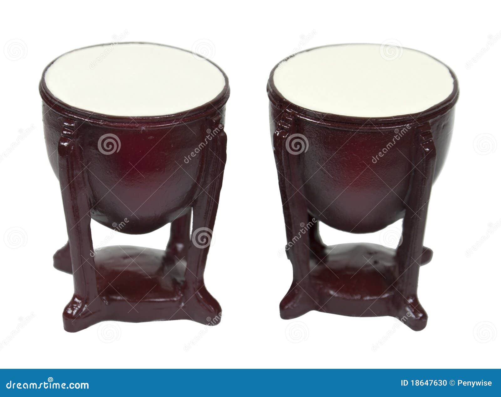 Bongo Drums And Maracas Isolated On White Royalty-Free Stock ...