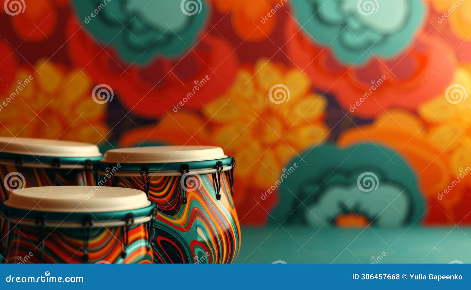 Bongo Drums and Abstract Patterns Inspired by the Beatnik Culture of ...