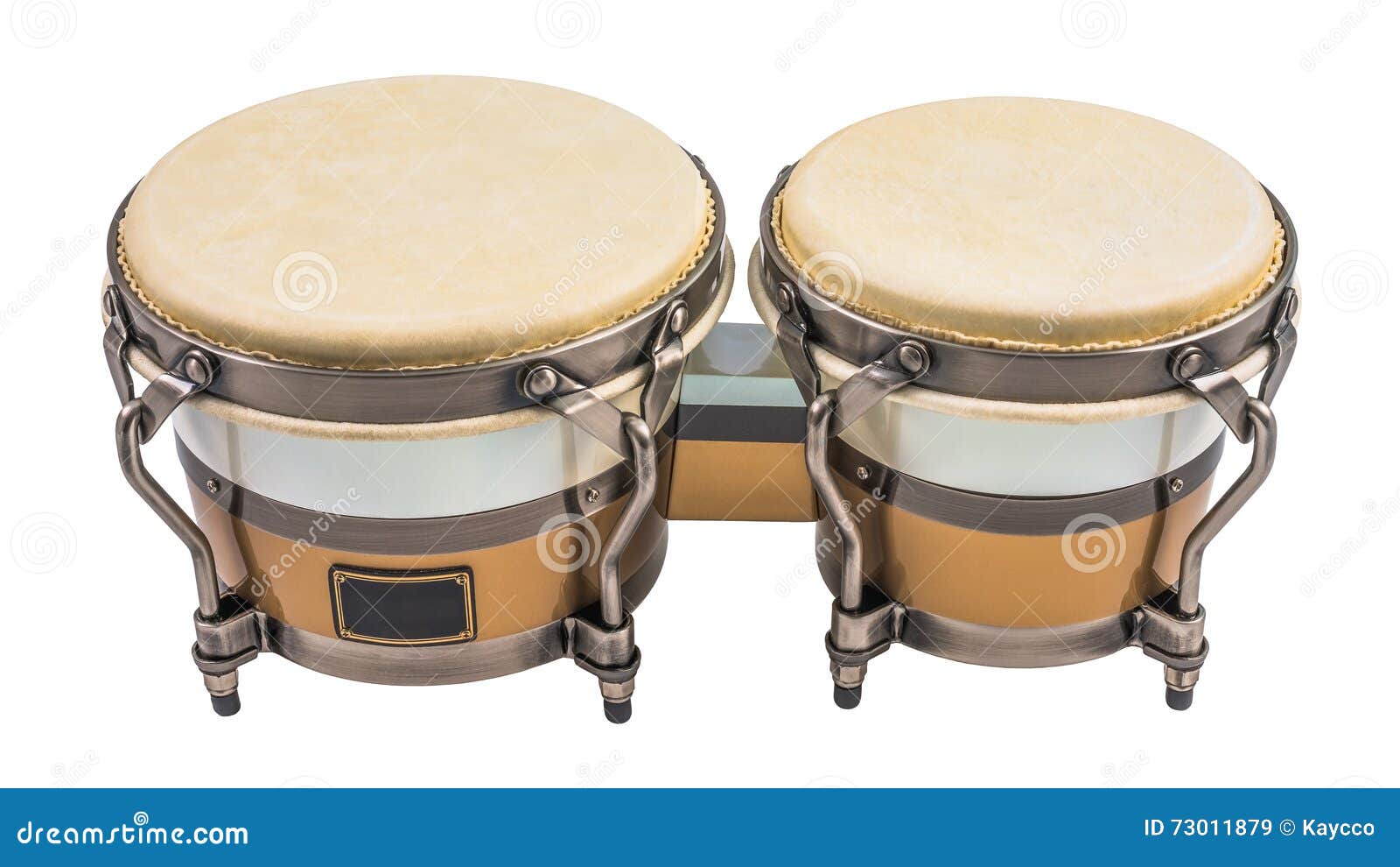 Bongo On A White Background,Bongo Drum Vintage Made From Coconut Stock ...