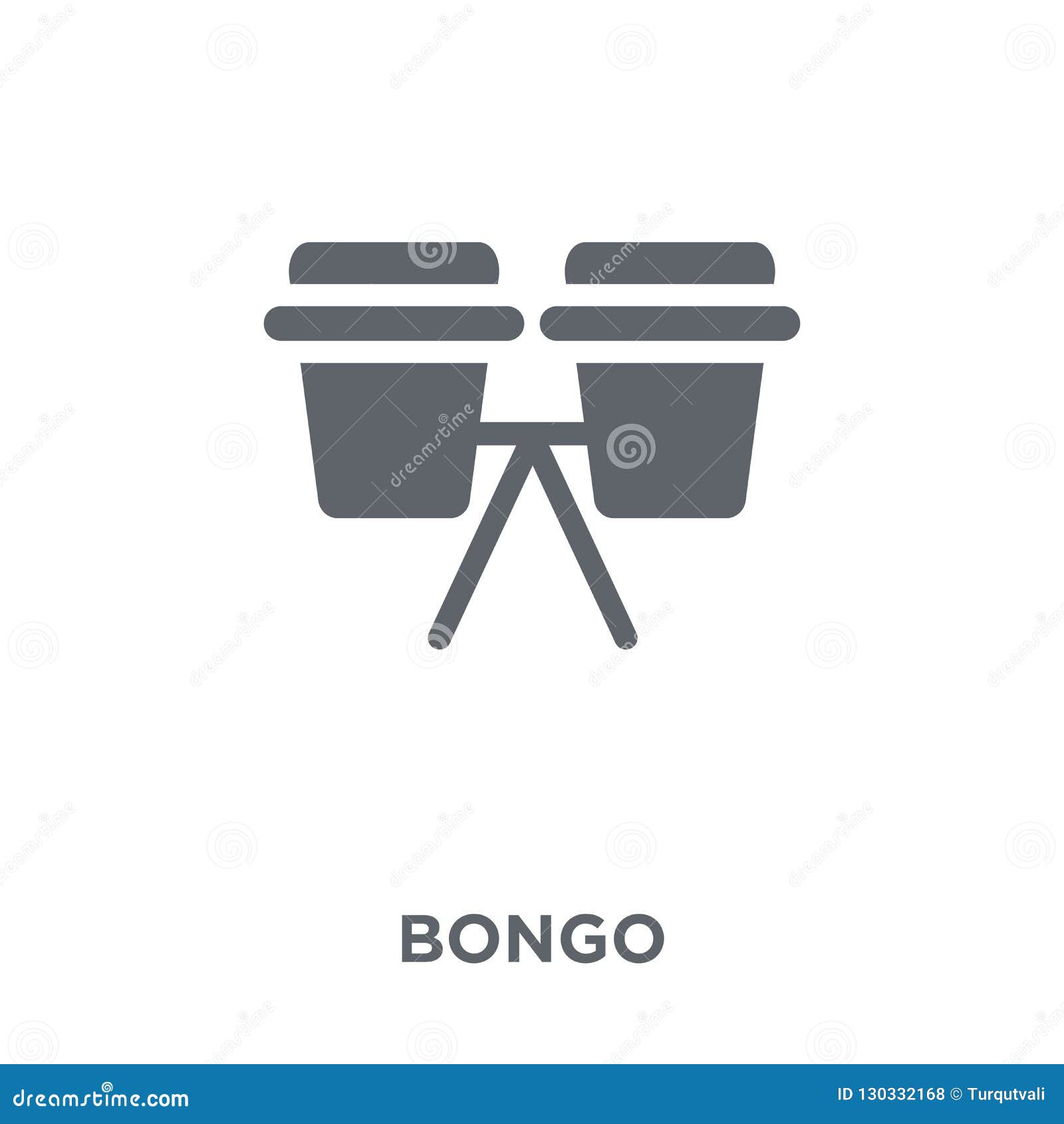 Bongo Icon from Music Collection. Stock Vector - Illustration of flute, tambourine: 130332168